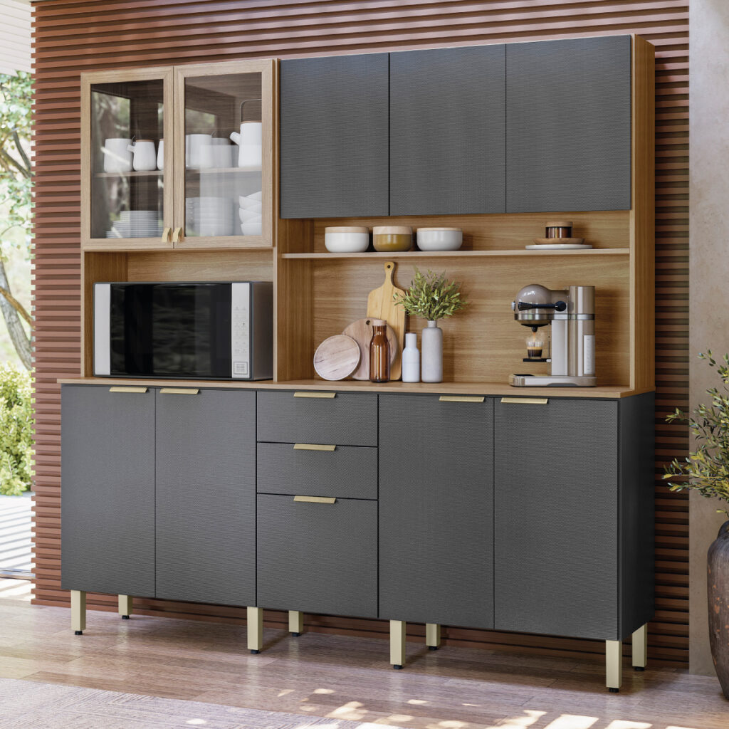 Kit Cozinha Compacta Amora - Demóbile ı Guarda-Roupas ı Cozinhas ı Demartêz